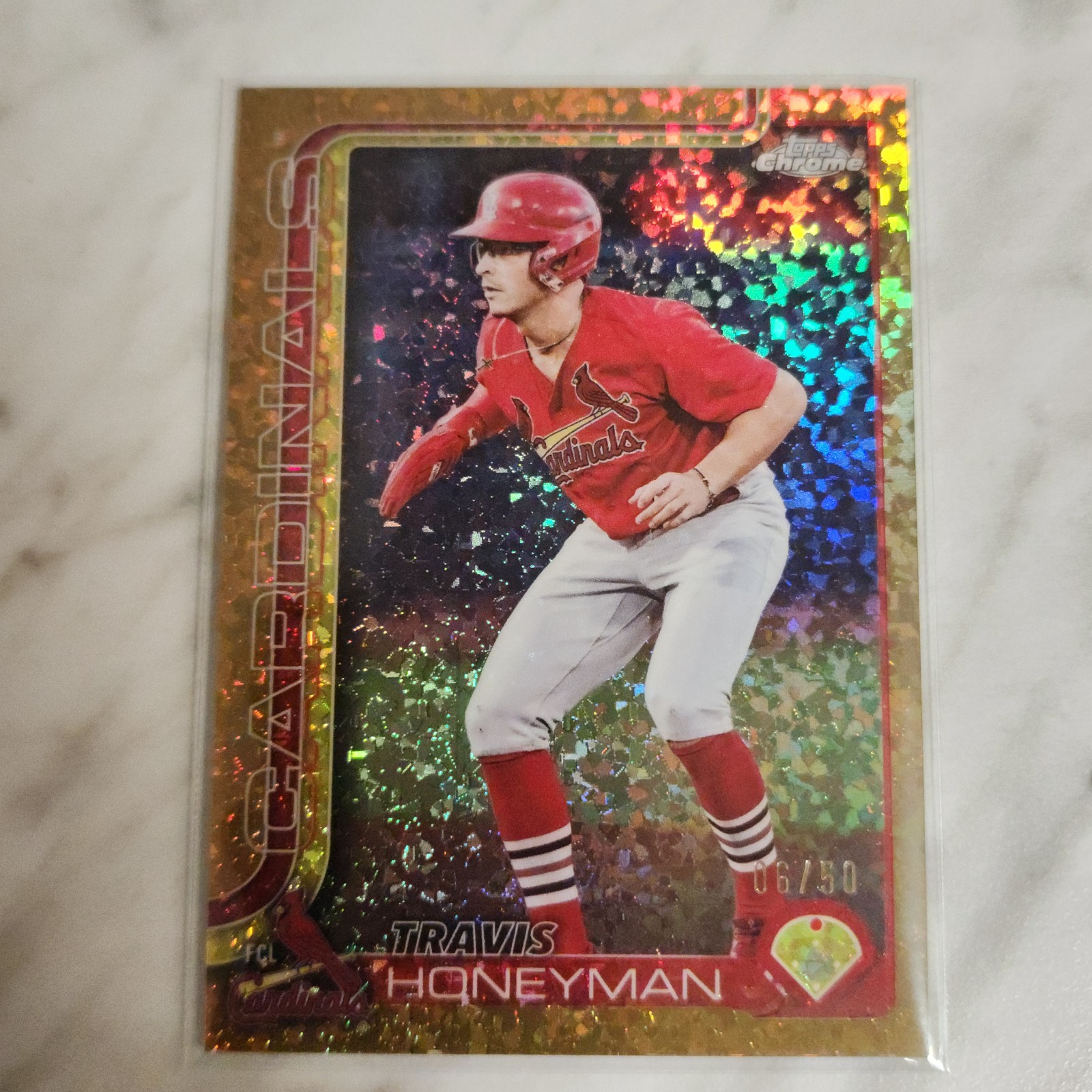 2025 Topps Pro Debut - Chrome Travis Honeyman #PDC-18 Gold Mini-Diamond ...