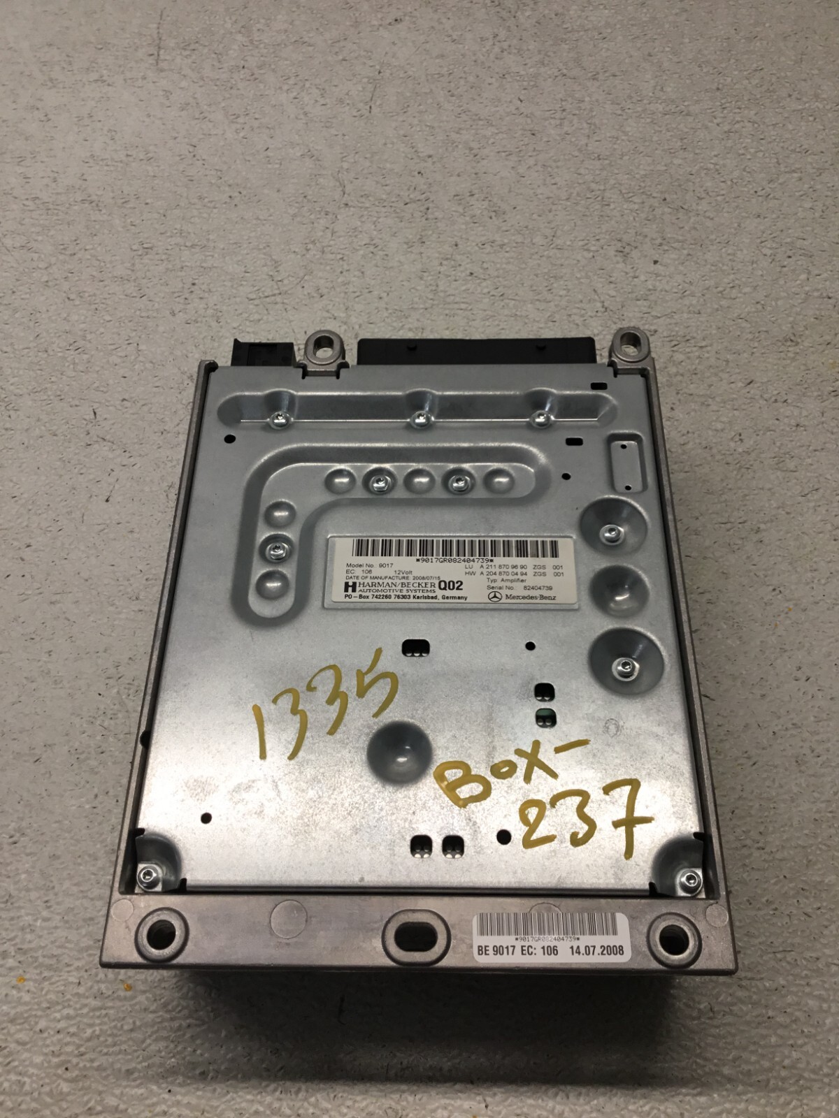 08-17 Mercedes W211 E350 SL550 Amplifier Amp Harman/Becker A2118709690 ...