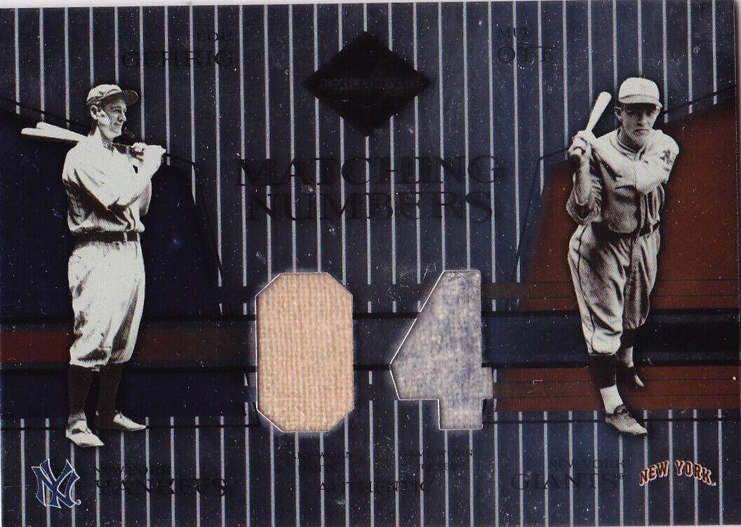 2004 Leaf Limited - Matching Numbers Lou Gehrig, Mel Ott #MN-2 /50 (MEM ...