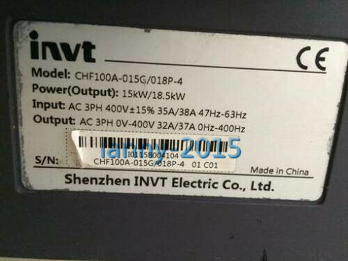 1PC Used INVT frequency converter CHF100A-015G/018P-4 15KW 380V | eBay