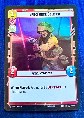 Star Wars Unlimited Spark of Rebellion SpecForce Soldier FOIL Common ...