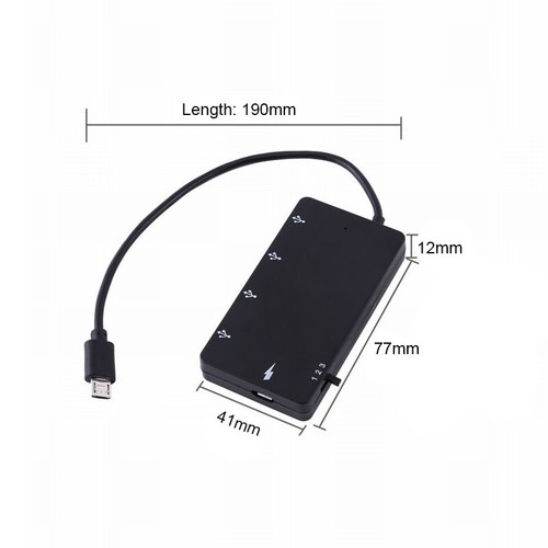Micro USB OTG 4 Port Hub Power Charging Adapter Cable For Samsung ...