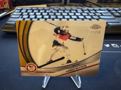 2026 Topps Chrome Olympics Aaron Blunck No 140 Gold /50 | eBay