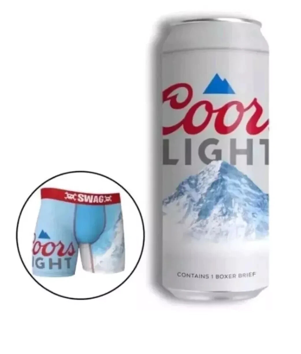 Coors Light Beer Swag Boxer Briefs in GIFT CAN, Men's Size SMALL ...