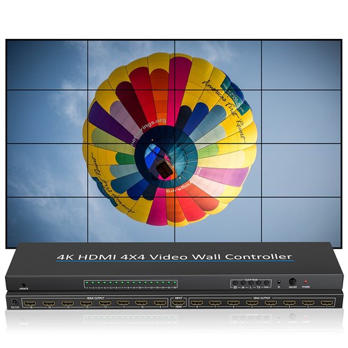 4K HDMI 4x4 Video Wall Controller Durable TV Stitching Processor for TV ...
