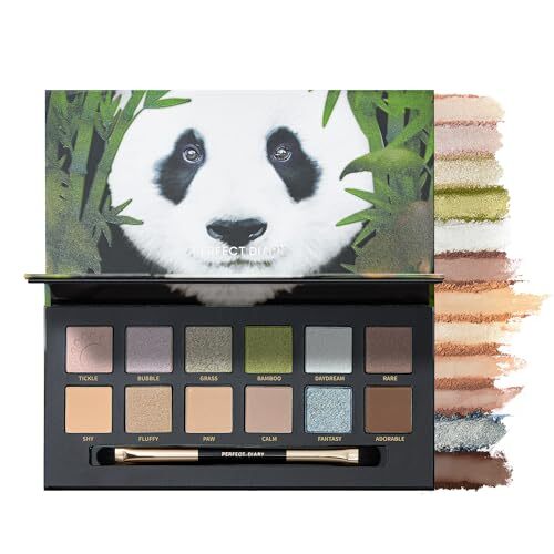 PERFECT DIARY Animal Eye Shadow Palette (1.2g x 12 colors) (Panda Green ...