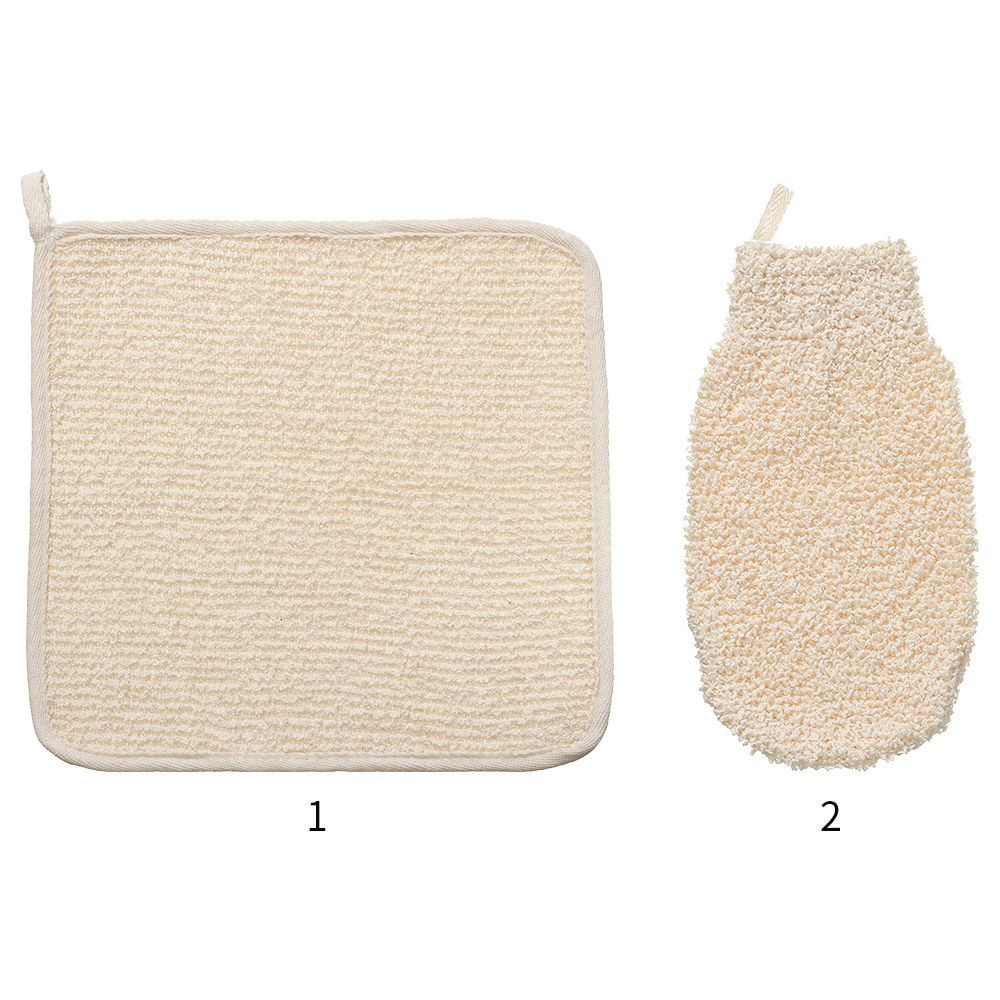 Flax Body Rub Washcloth Shower Scrubber Bath Glove Exfoliating Bath ...