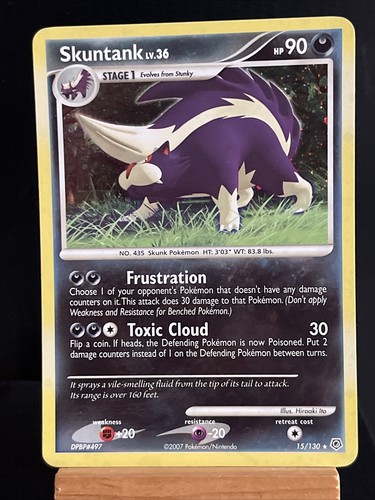 Pokemon Card Skuntank HOLO 15/130 Diamond Pearl Excellent To Near Mint ...