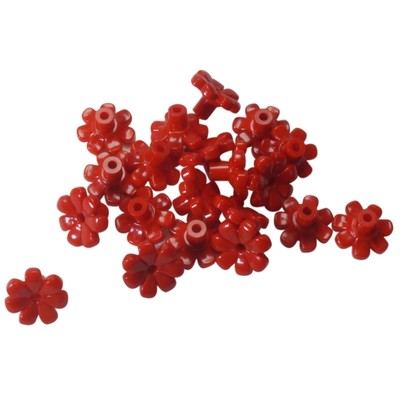 20 NEW LEGO Friends Accessories Flower with 7 Thick Petals and Pin Red ...