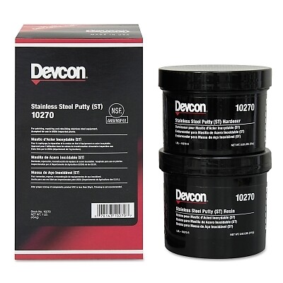 Stainless Steel Putty (ST), 1 lb, Can Devcon DEVCON 10270 78143102707 ...