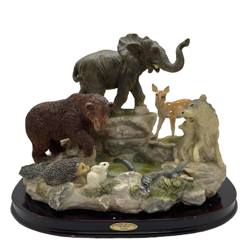 The Juliana Collection Elephant Bear Wolves Sculpture Figurine Ornament ...