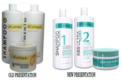 UNNIQUE ADVANCE TREATMENT KIT (1)SHAMPOO 32oz (1)KERATIN 32oz (1)MASK ...