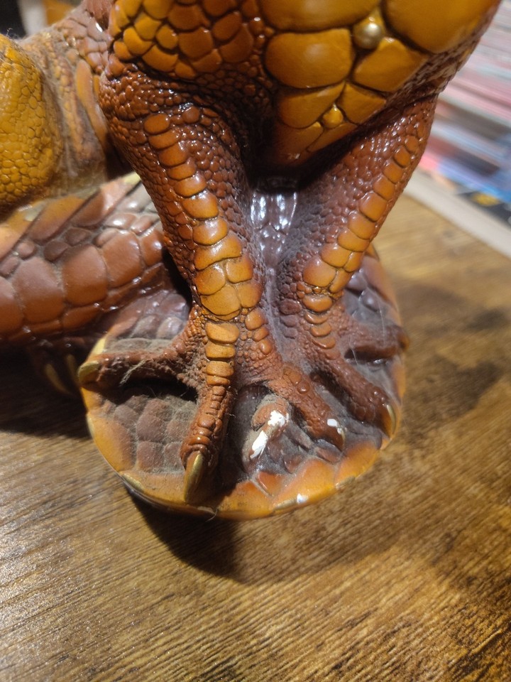 Vtg Windstone Editions 1986 Pena Brown Turquoise Gold Dragon Sculpture ...