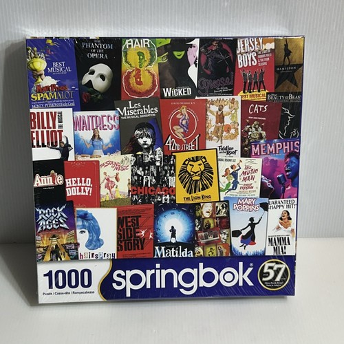 Springbok 1000 Piece Jigsaw Puzzle “It’s Showtime!”Broadway shows 24” x ...
