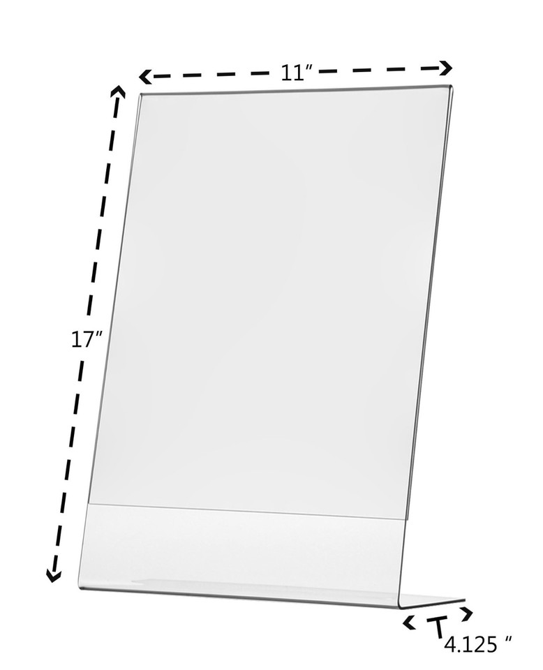 3 Pack 11"W x 17"H Poster Sign Holder Graphic Display Stand Slant Back ...