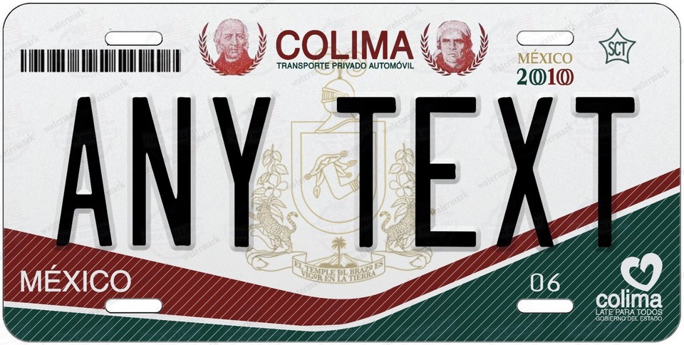 Any Mexico States Custom License Plate Personalized Novelty Auto Car ...