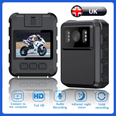 Mini Camera Camcorder HD 1080P Body Police Cam with Audio Video DVR IR ...