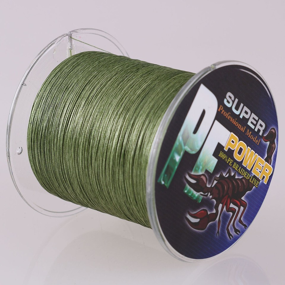 16 Strands 2000m Hollow Braided Fishing Line 20lb-500lb Army Green ...