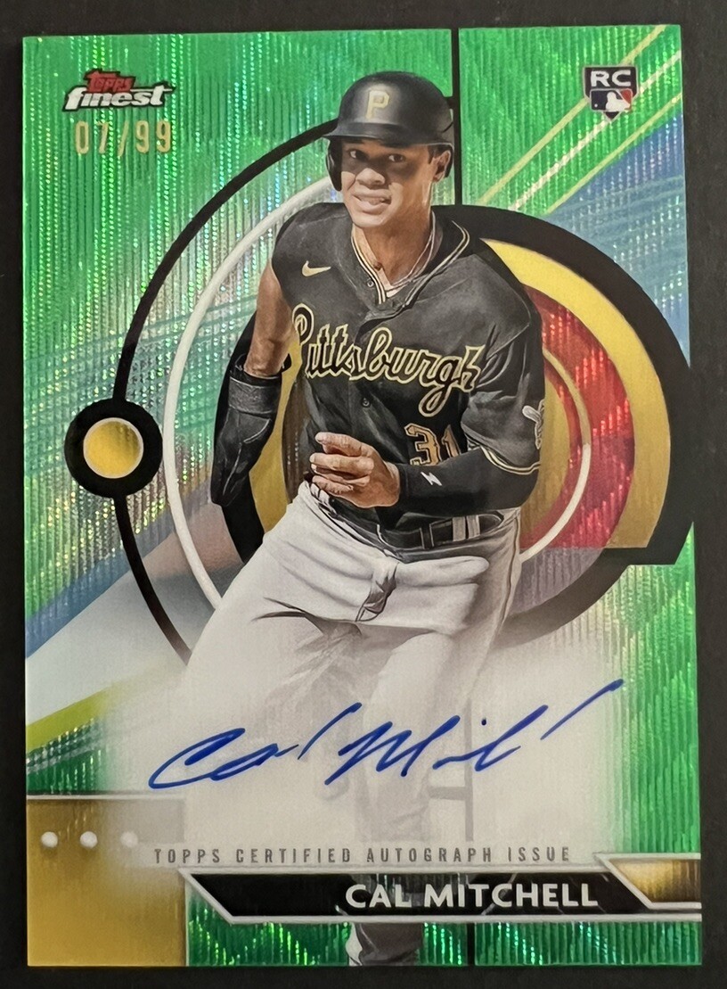 2023 Topps Finest Cal Mitchell Green Wave Refractor Auto RC # 07/99 ...