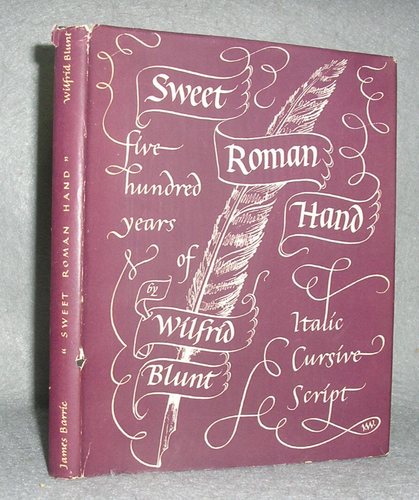 Antique Calligraphy Book Italic Cursive Script 500 Years Sweet Roman ...