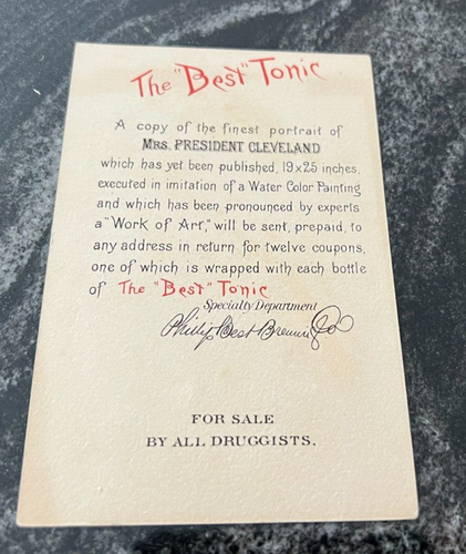 1800'S PRE PRO PHILIP BEST TONIC - BREWING CO TRADE CARD MILWAUKEE WI ...
