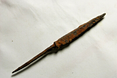 Rare genuine ancient Roman quad blade bolt head Javelin arrowhead ...