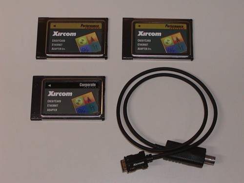 Qty 3 Vintage Xircom CreditCard Ethernet Adapter PCMCIA & A 10Base-2 ...