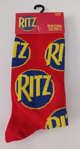 By Odd Sox RITZ Red Yellow Blue Portrait 1 Pair Crew Sock Size 6 - 12 ...