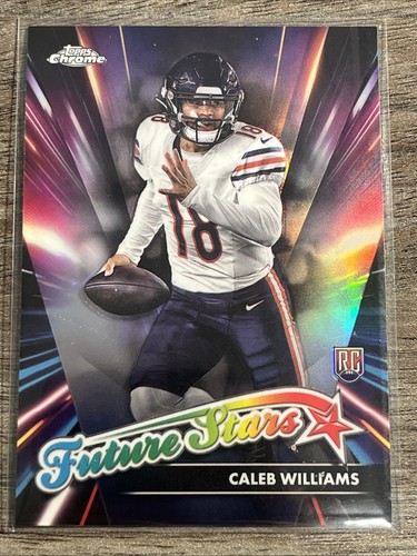 2024 Topps Chrome Caleb Williams Future Stars Refractor Rookie Card ...