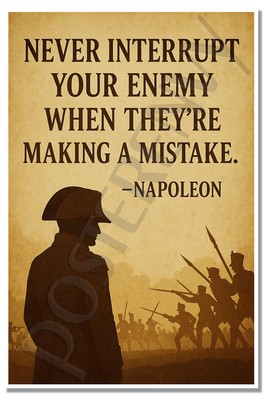 Never Interrupt Your Enemy When They're Making a Mistake Napoleon ...
