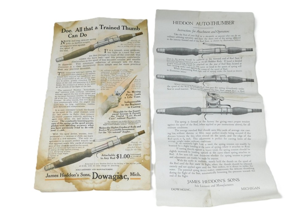 Vintage Heddon's "Auto -Thumber" Anti Backlash Device, w/Box and Papers ...