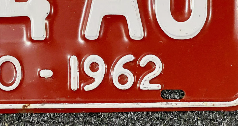 1962 OHIO license plates PAIR - BRILLIANT ORIGINAL old vintage antique ...