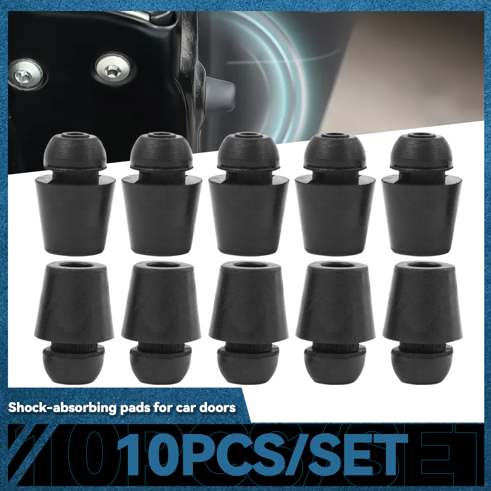 10Pcs Universal Anti Shock Bump Stop Rubber Car Door Bumper Dampers ...