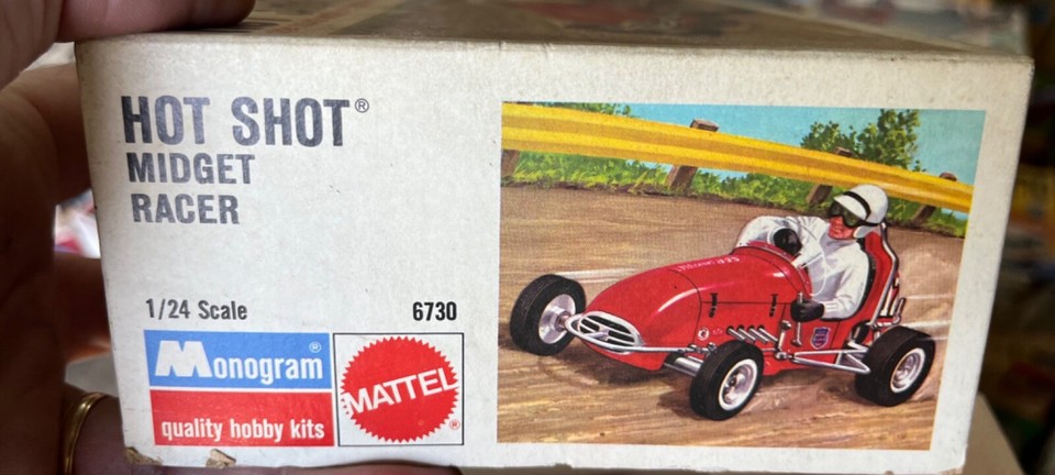 Monogram 6730 Mattel Hot Shot Midget Slot Body Racer 1:24 KIT McM Niob ...