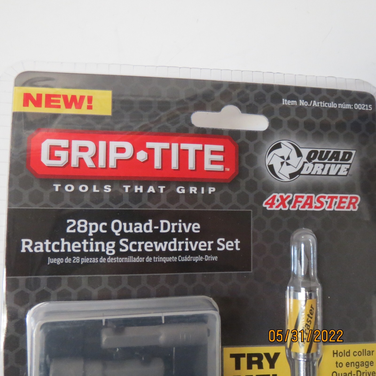 28pc Quad Drive Ratcheting Screwdriver Set,4 types driver bits; Brand ...