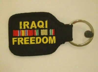 IRAQI FREEDOM VETERAN PROUDLY SERVED Embroidered Keychain Key Chain | eBay