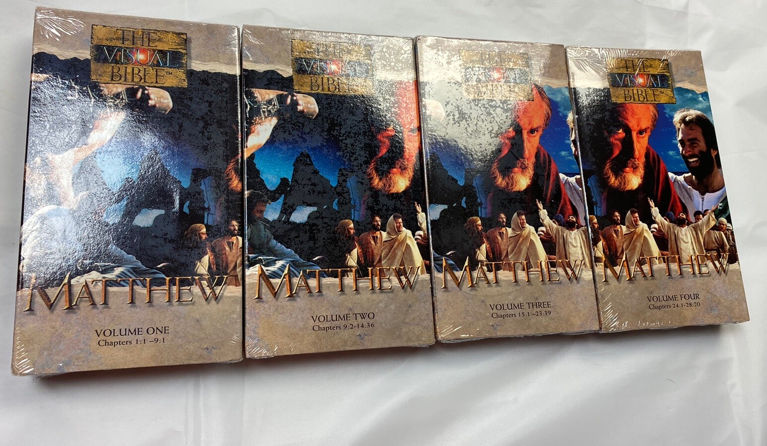 Bible The Visual Bible Matthew VHS Volume 1-4 Sealed Videocassette ...