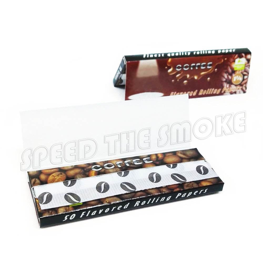 5 Booklets COFFEE Flavored Cigarette Rolling Paper 250 Papers 78×44mm ...