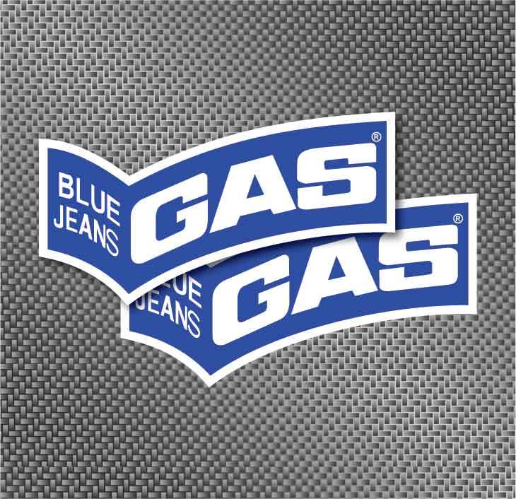 2x 7" Gas blue jeans decals sticker factory Repsol Pegatina AUTOCOLLANT ...
