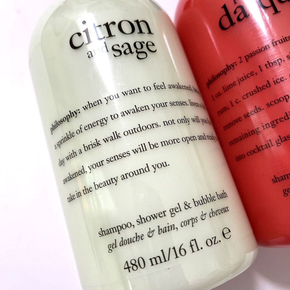 Bundle 2x New Philosophy CITRON AND SAGE + PASSION FRUIT DAIQUIRI ...