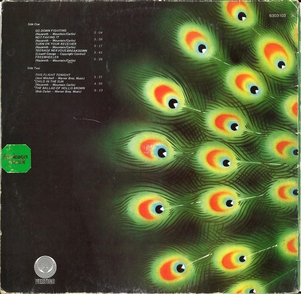 NAZARETH Vinyl LP Love Hurts Dan McCafferty Manny Charlton Pete ...