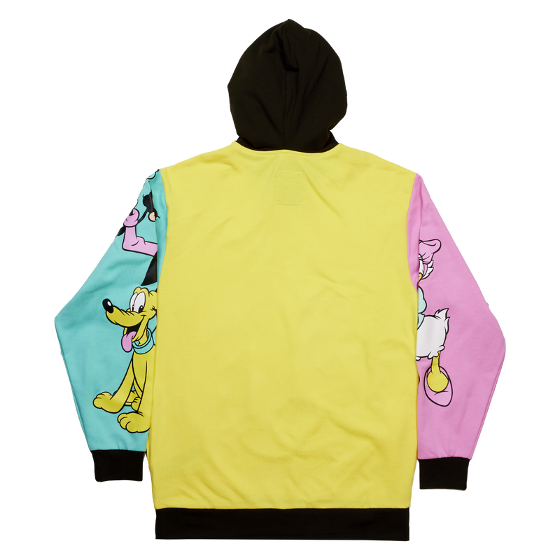 LOUNGEFLY Disney100 Mickey & Friends Classic Color Block Unisex Hoodie ...
