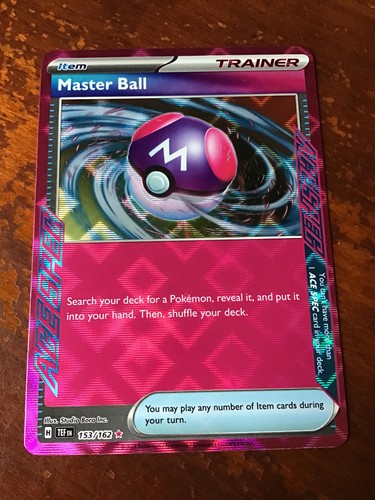 Master Ball 153/162 Holo Rare Pokemon Temporal Forces | eBay