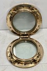 Old Vintage Brass Ship Salvage Heavy Round Porthole Hatch Window with 2 ...