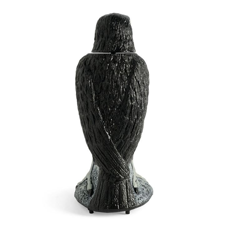 New- Animated Head Turning Raven, Molded, hard plastic tabletop raven ...