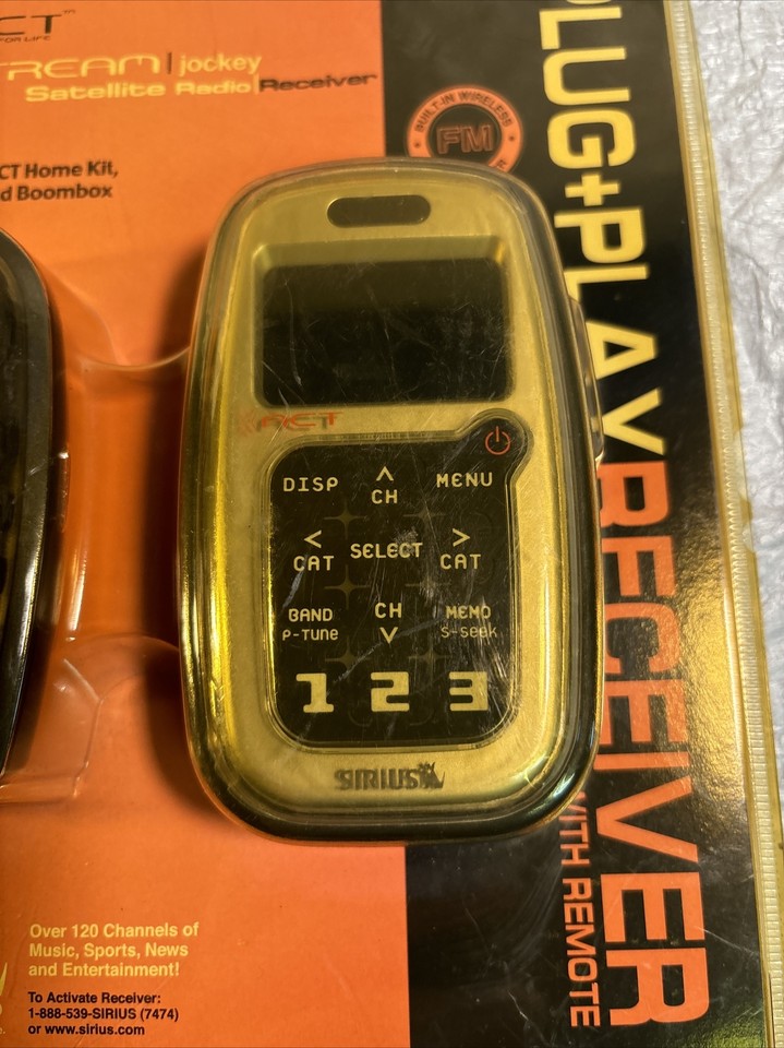 Sirius XAct XTR1 Stream Jockey Satellite Radio W Remote Factory Sealed ...