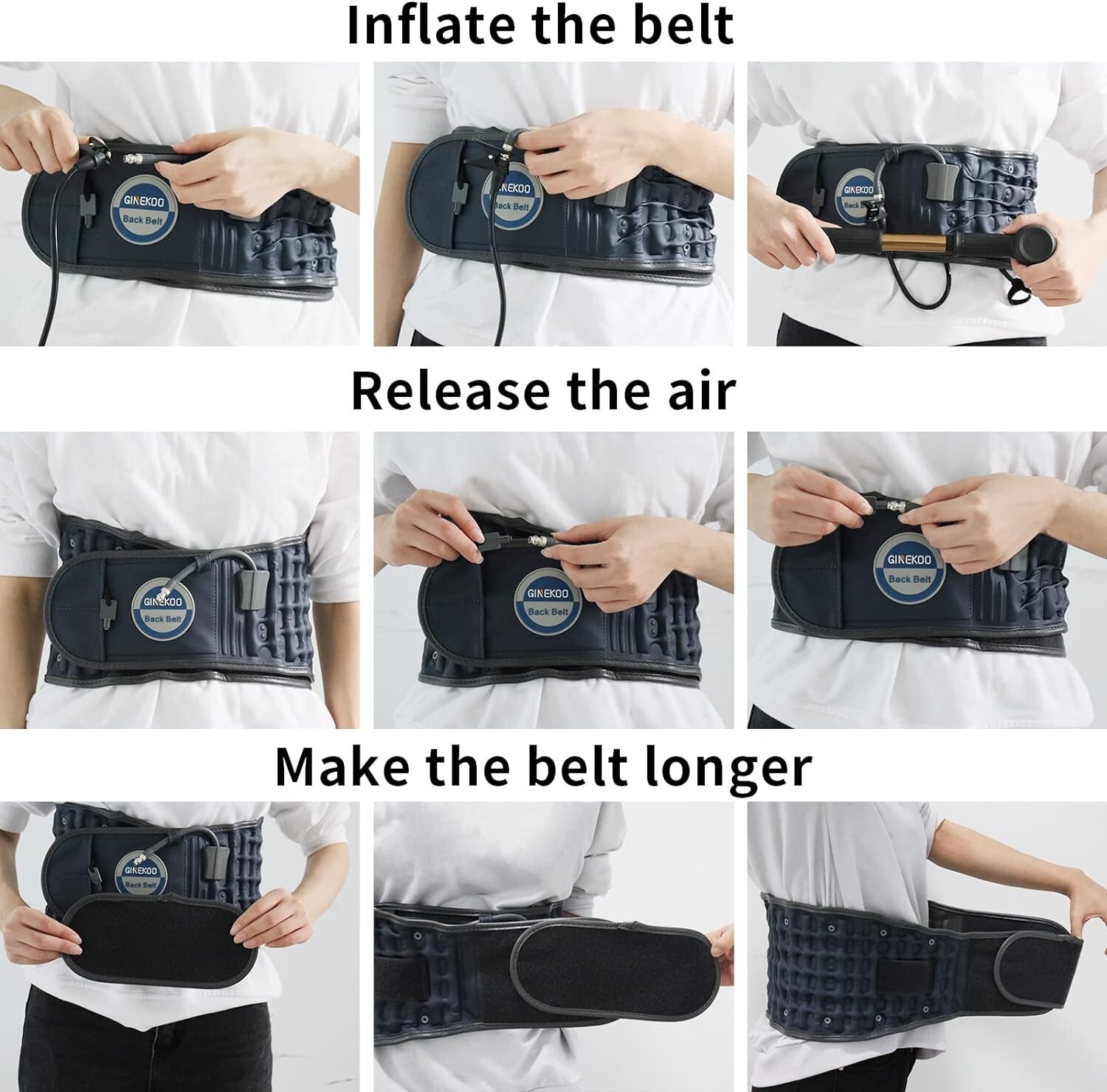 Decompression Back Belt by Spinal Air Traction Belt for Lumbar Support ...