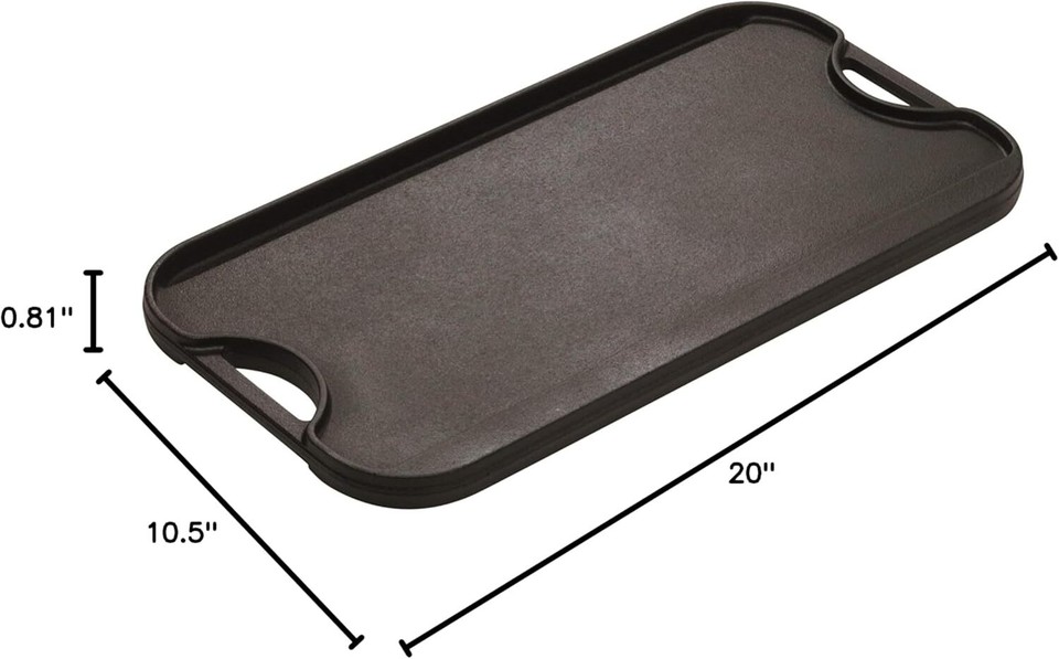 US Shipping,Cast Iron Reversible Grill/Griddle, 20-inch x 10.44-inch ...