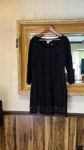 NWT Studio M Black Lace Dress - Size XL (fits L) | eBay