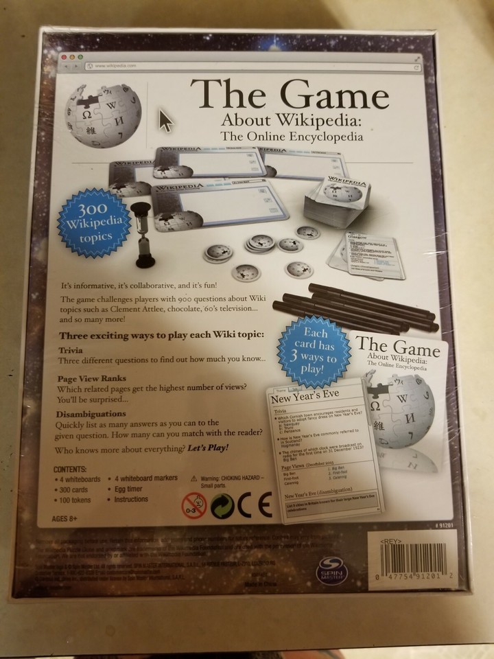 New - The Game About Wikipedia The Online Encyclopedia Party Trivia ...